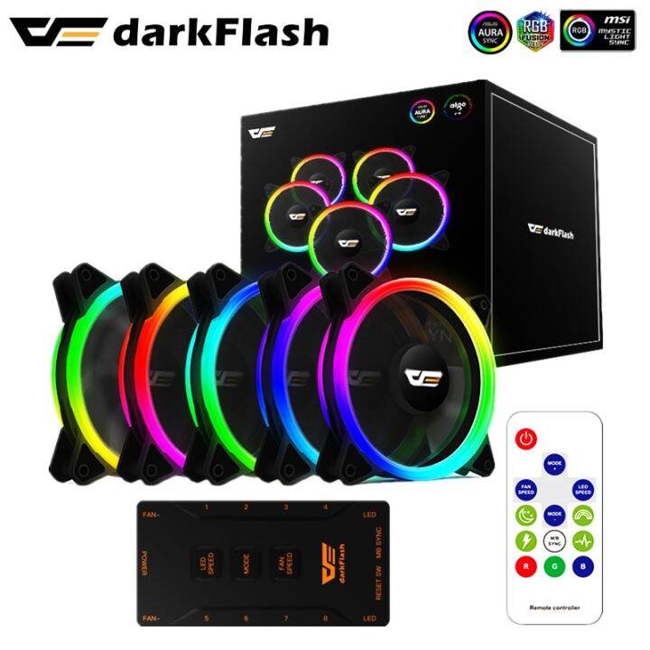 Darkflash DR12 Pro 120Mm Rgb Pc Computer Case Fans Sata Connector 3 Pin ...