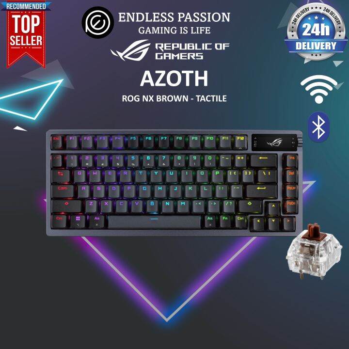 ASUS ROG Azoth 75% Wireless DIY Custom Gaming Keyboard | Lazada Singapore