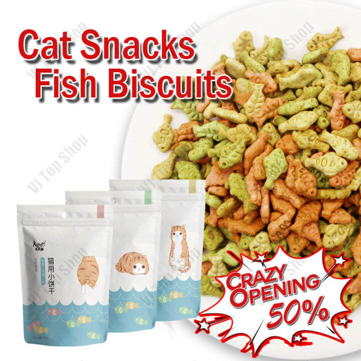 Kafed Cat Snacks Chicken Tuna Salmon Catnip Mix Biscuits Biskut Kucing ...