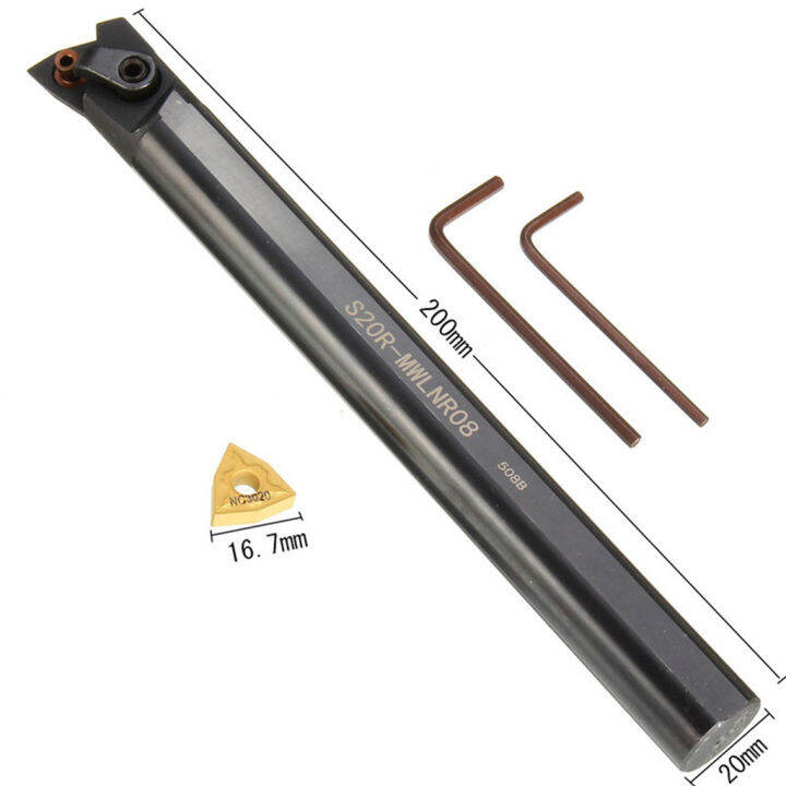 Fityle S20R-MWLNR08 CNC Lathe Boring Bar Turning Tool Holder with Wrench Blade | Lazada PH
