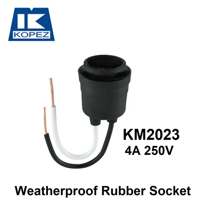 Kopez KM2023 Weatherproof Rubber Socket E27 KM-2023 KM 2023 E27 Rubber ...