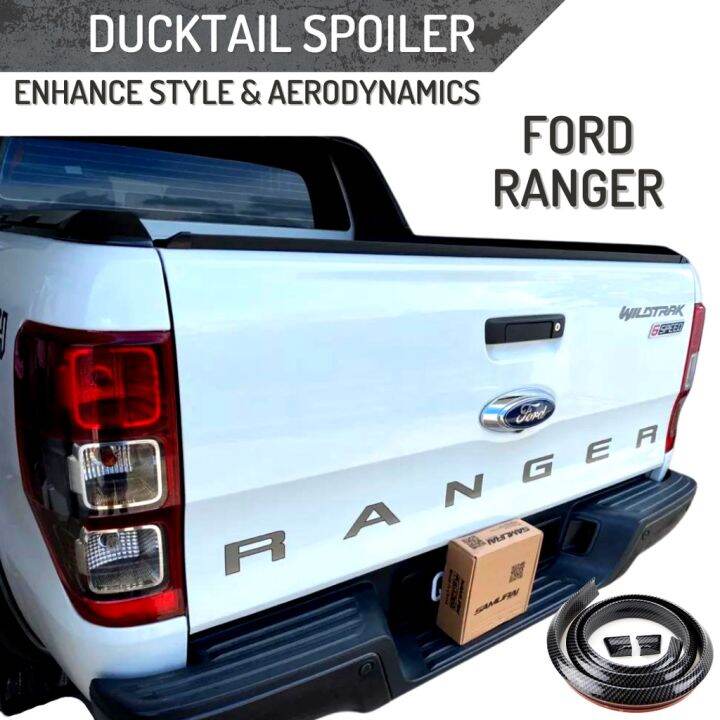 FORD RANGER SAMURAI REAR WING DUCKTAIL SPOILER RUBBER LIP Rear Bonnet ...