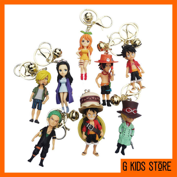One Piece Cute Chibi Keychain Character Anime Luffy Zoro Sanji Nami ...