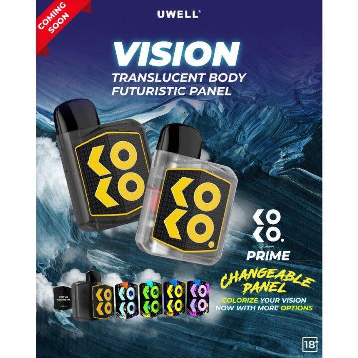 ORIGINAL UWELL CALIBURN KOKO PRIME VISION POD KIT TRANSLUCENT KIT ...