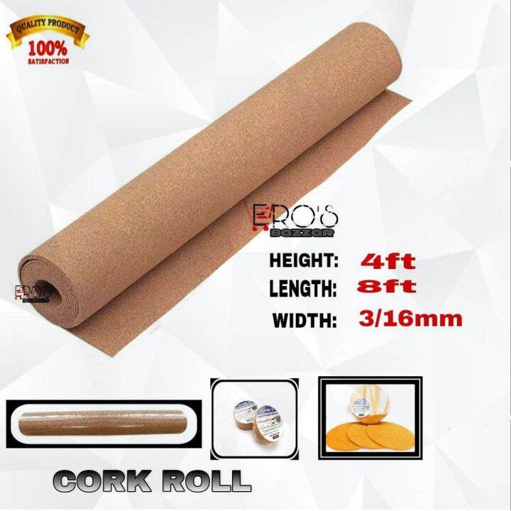 Cork Sheet Roll /Corkboard without frame 4 X 8 Feet X 3/16 Thick | Lazada PH