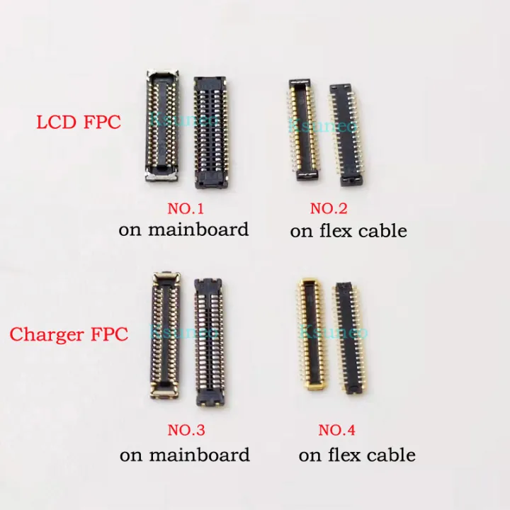 LCD Display FPC Connector USB Charging Dock Port on mainboard/cable For ...