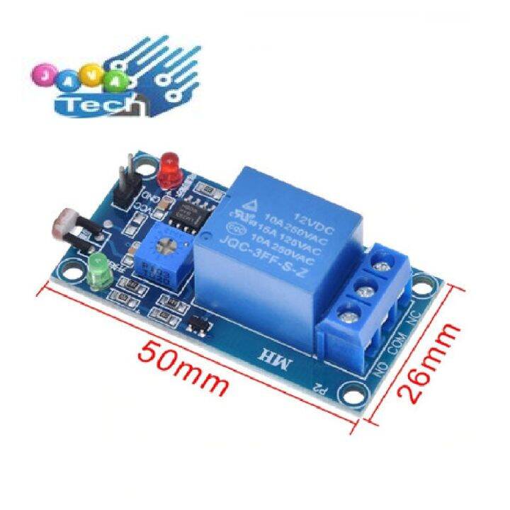 Modul Relay Cahaya Photoswitch Input DC 12V LDR Light Sensor | Lazada ...