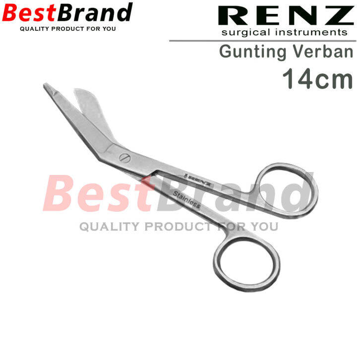 RENZ Gunting Verban Lister Alat Medis Verband Perban Plester 14cm ...