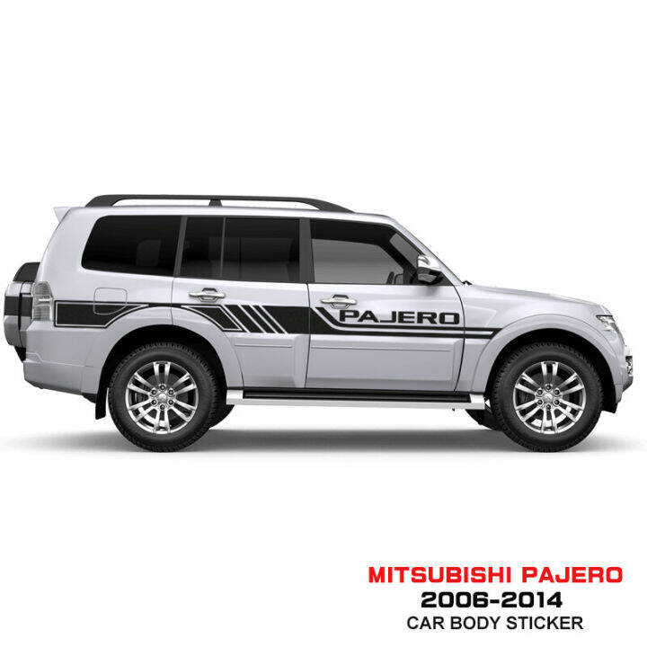 For Mitsubishi Pajero 2006-2014 Car Decals 4x4 Off Road Racing Side ...
