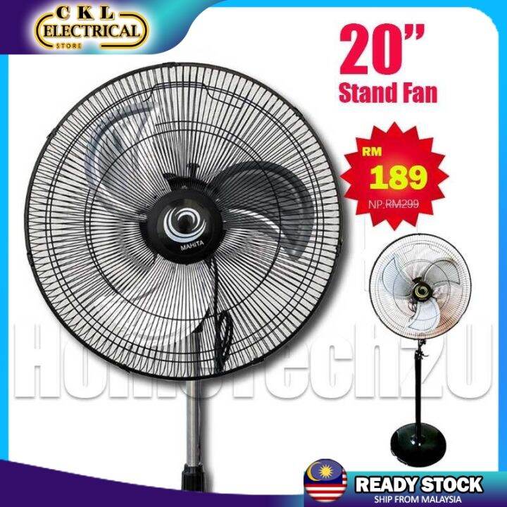 Mahita 20 Inch Industrial Stand Fan Heavy Duty Stand Fan Metal Blade ...