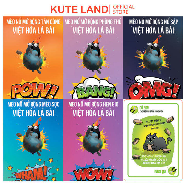 Combo 05 Bộ Mở Rộng Mèo Nổ Board Game Bản Đẹp Việt Hóa Lá Bài | Lazada.vn