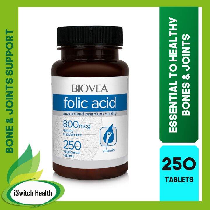Biovea Folic Acid (800mcg) - 250 Tablets | Lazada PH