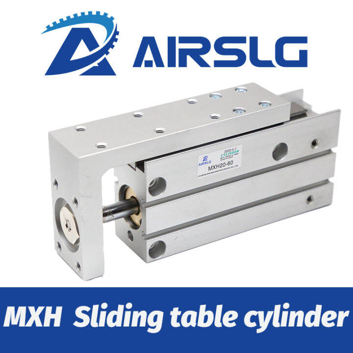 MXH Rail Cylinder MXH16 MXH20 SMC Type Precision Pneumatic Cylinder Linear Side Rail Guide Rod ...