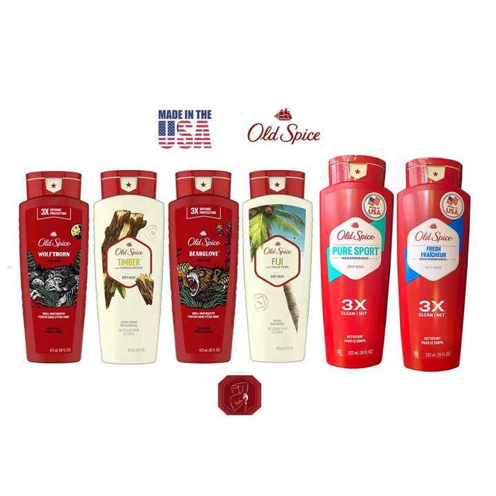 Sữa tắm nam ɡel Old Spice 473ml Timber Bearglove Fiji Wolfthorn Pure Sport Fresh Tắm gội 2in1 ...