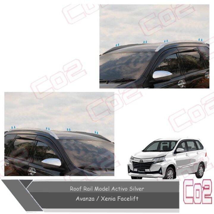 Roof Rail Model Activo Silver Mobil Avanza Facelift | Lazada Indonesia