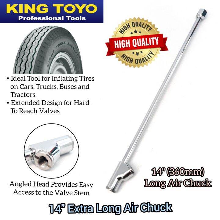 King Toyo Super Heavy Duty Extra Long 14" Air Chuck For Lorry Tyre Tire ...