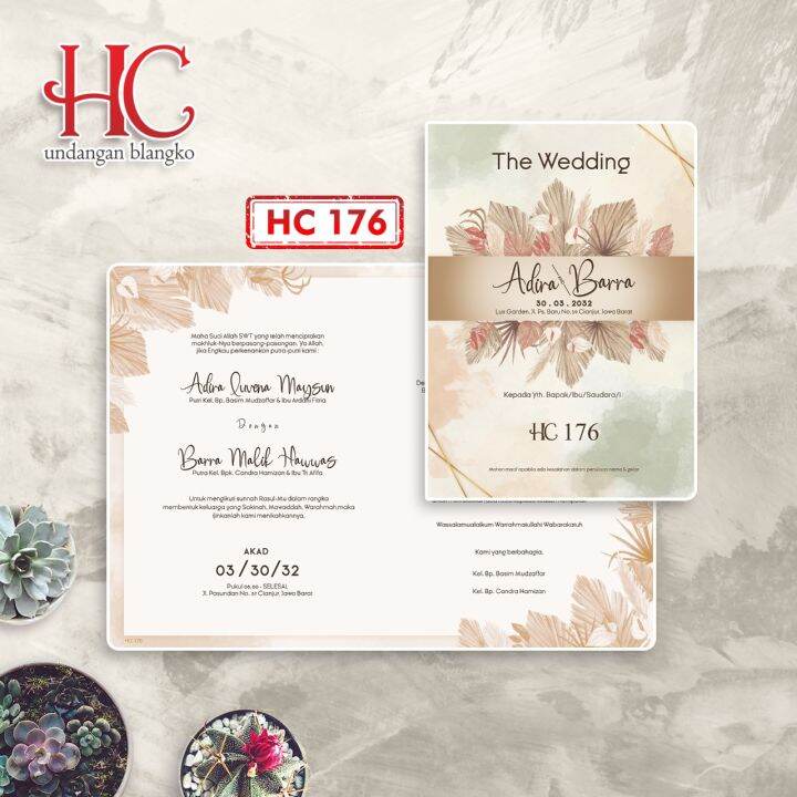 [100 pcs] BLANKO UNDANGAN PERNIKAHAN KOSONGAN HC 176 | Lazada Indonesia