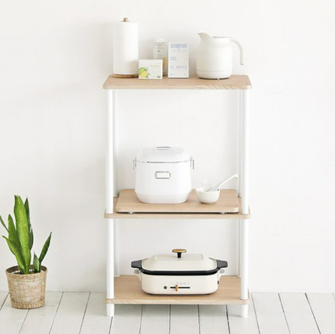 [Made in Korea] ROOMNHOME Kitchen Shelf Pull-out Shelf for Rice Cooker ...