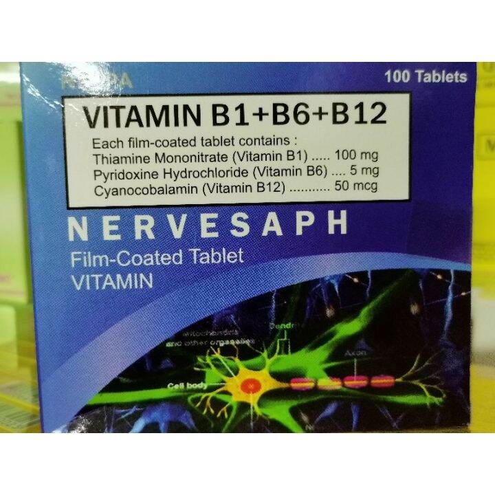 Nervesaph Vitamin B complex tablet 1boxgen of pharex b | Lazada PH