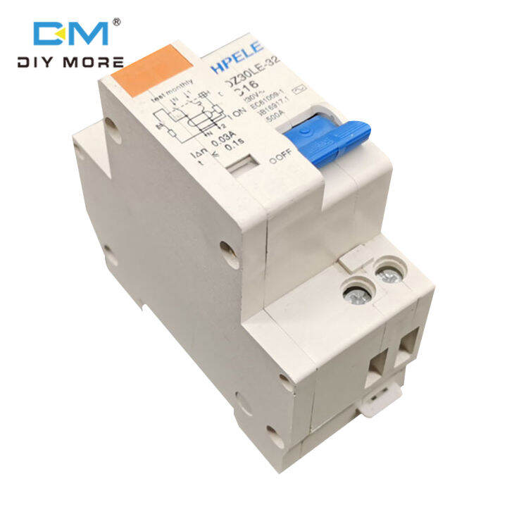 Diymore Residual Current Circuit Breaker TPNL DPNL 230V 1P + N with ...