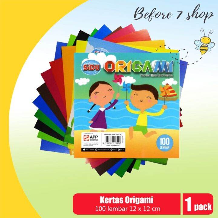Kertas ORIGAMI 12x12 cm 100 lembar per Pak SINAR DUNIA | Lazada Indonesia