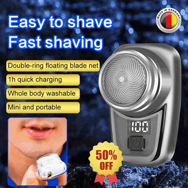 titony Compact Electric Shaver with Fast Charge and Digital Screen for ...