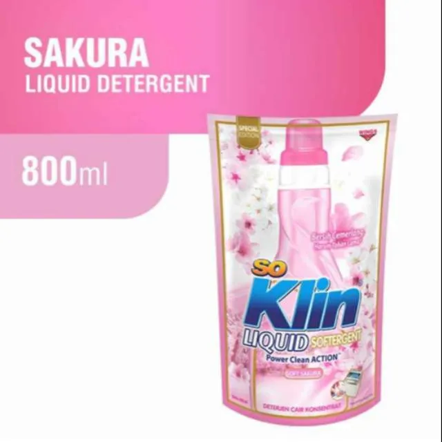 SOKLIN LIQUID DET SAKURA POUCH 800 ML | Lazada Indonesia
