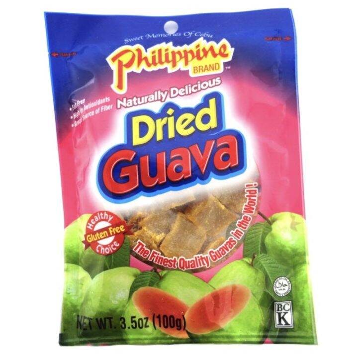 5packs Philippine brand dried guava/naturally delicious/in 100 grams per pack from cebu | Lazada PH