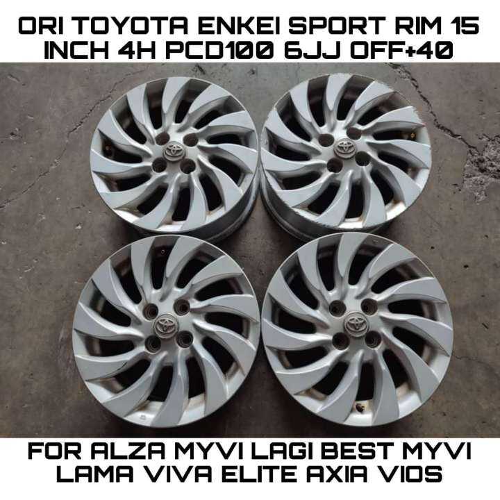 Ori Toyota Enkei Sport Rim 15 Inch 4H PCD100 6JJ OffSet +40 For Alza ...