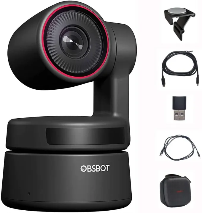 OBSBOT Tiny 4K PTZ Webcam,4K AI Powered Framing Autofocus Gesture ...