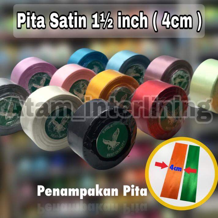Pita Satin 40mm atau 4cm Berbagai warna | Pita Kado | Pita souvenir ...