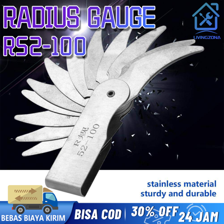 【R52-100】R Gauge / Kit Pengukur Ketebalan / Feeler Gauge / Radius Gauge ...