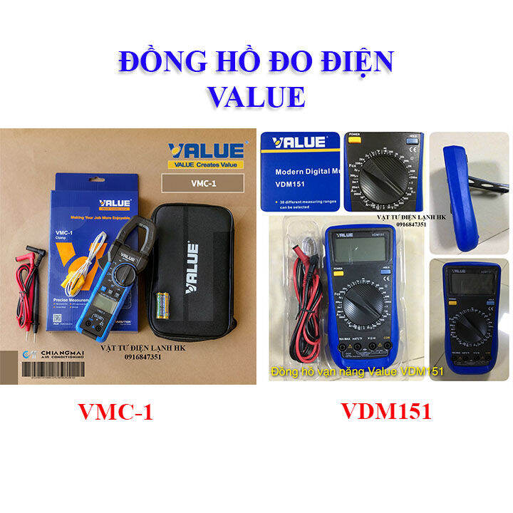 Đồng hồ kẹp dòng - Ampe kìm cao cấp VALUE VMC-1 Đồng hồ vạn năng VDM151 | Lazada.vn