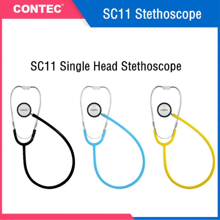 CONTEC SC11 Single Head Stethoscope Aluminum Alloy+ PVC color optional ...