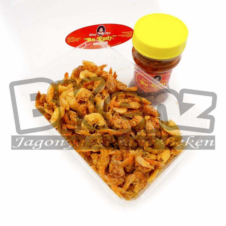 Paket Udang Crispy Besar Sambal Bawang Bu Rudy Oleh-Oleh Khas Bu Rudi ...
