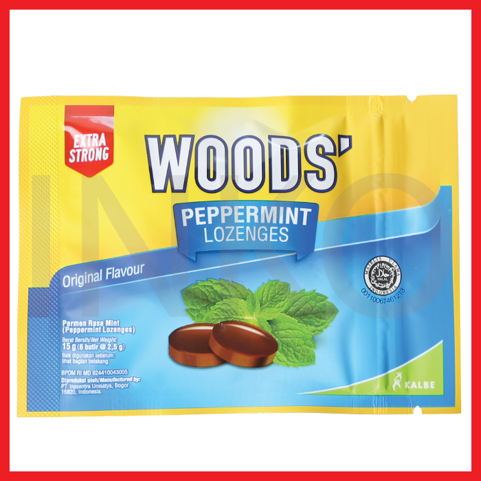 WOODS PEPPERMINT LOZENGES EXTRA STRONG ORIGINAL FLAVOUR 15GR | Lazada ...