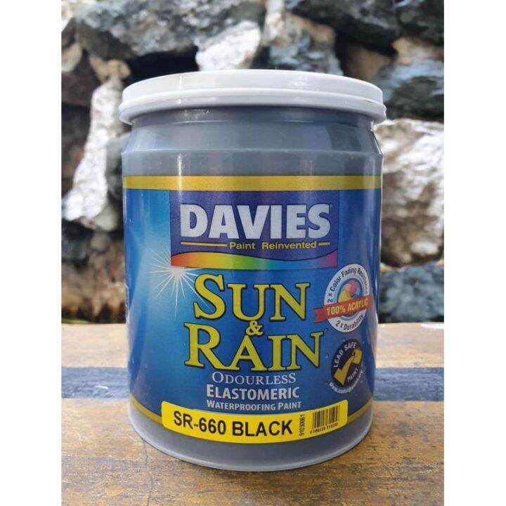 ☛Sun Rain SR-660 Black 1L Davies Sun And Rain Waterproofing Elastomeric ...