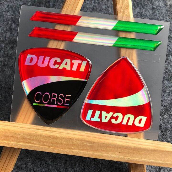 Ducati 3D Resin gel Motorcycle Front Windscreen Shield Badge Sticker ...