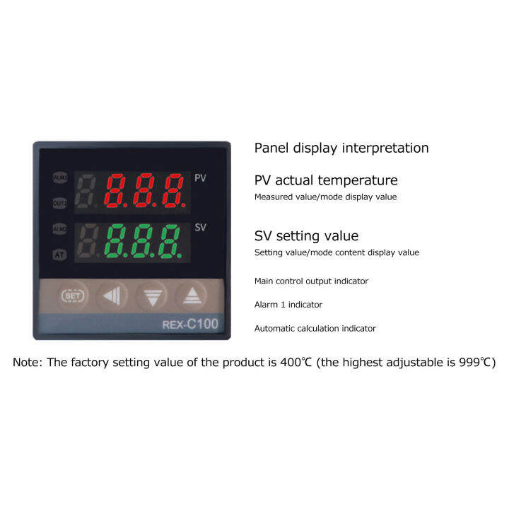 ตัวควบคุมอุณหภูมิ Digital LED PID Intelligent Temperature Regulator Kit ...
