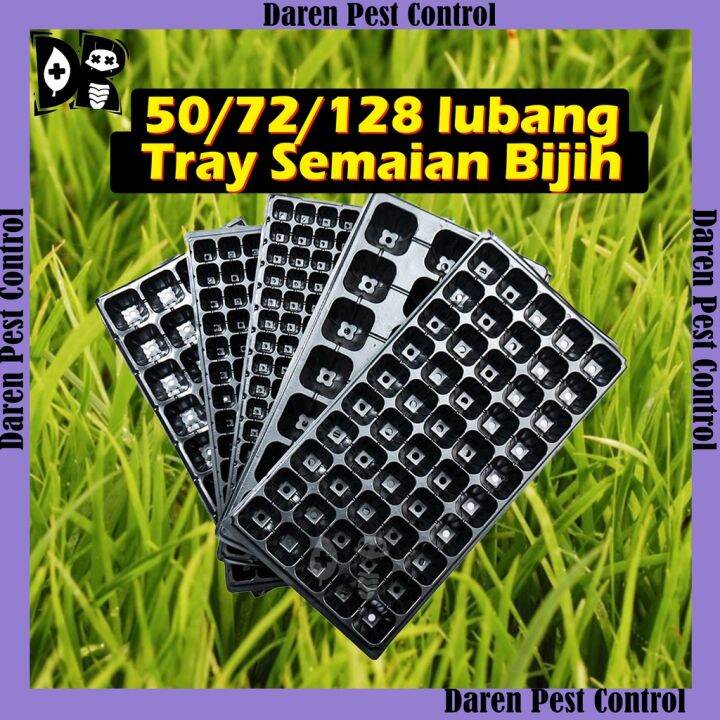 50 72 128 HOLE SEEDLING TRAY 72 BEKAS SEMAIAN PLASTIC Nursery Seed ...