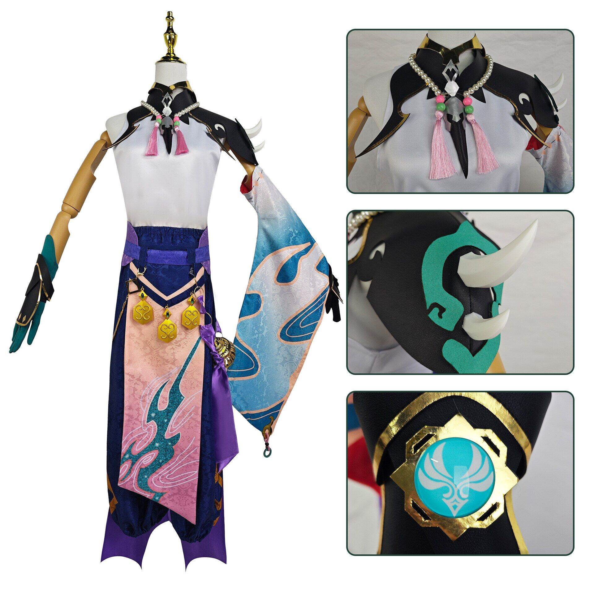 Anime Genshin Impact Xiao Cosplay Costume Carnival Halloween Party ...