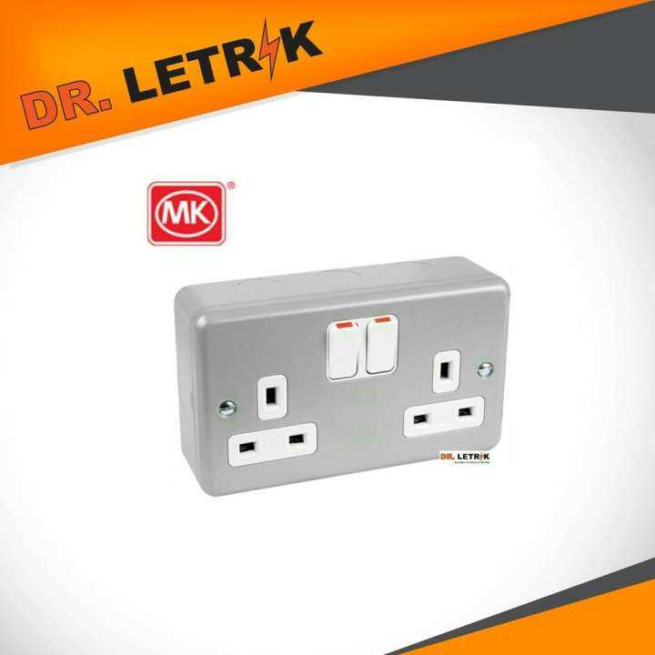SWITCH SOCKET MK G2946 ALM-LS 13A 2G METAL CLAD DOUBLE SIRIM APPROVED | Lazada