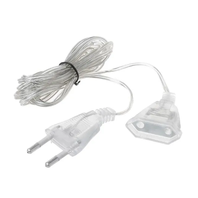3M Power Extension Cable Plug Extender Wire สำหรับไฟ Led String Light ...
