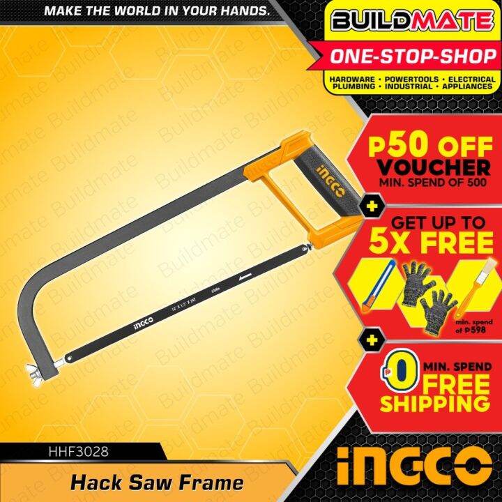 INGCO Hack Saw Frame 12 Inch 300mm Hand Saw With 1pc Blade Hacksaw ...