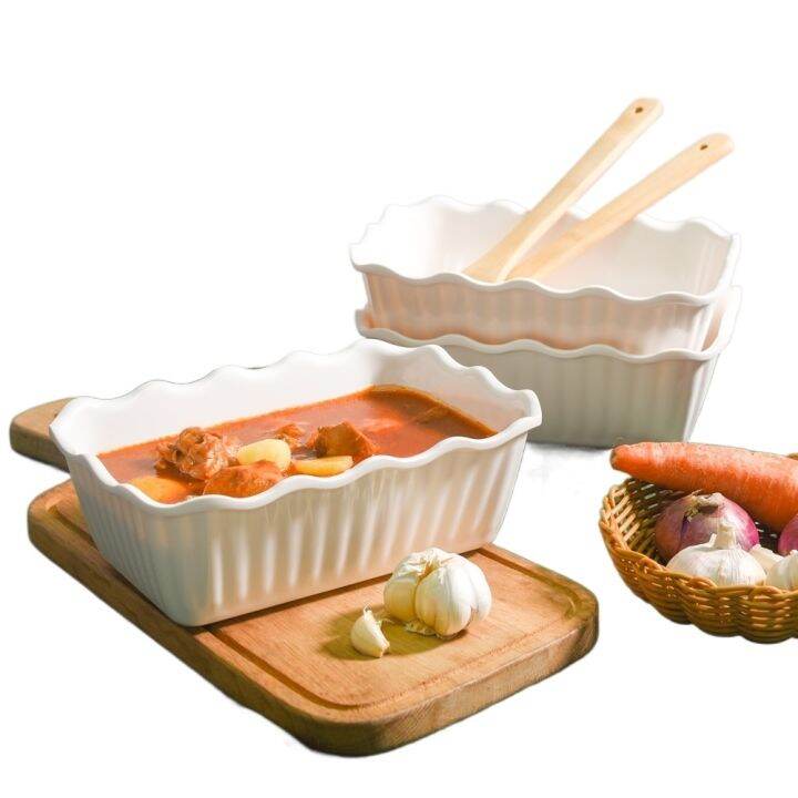 Melawares Ivory 3pc 10 inch Rectangular Server Set | Lazada PH