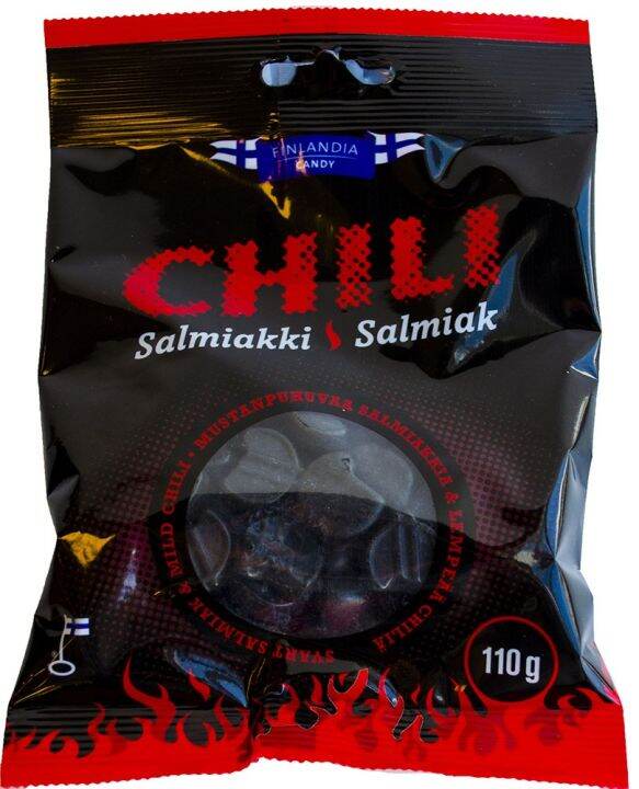 Finland Candy chili salmiakki 110 g, combination of familiar salmiakki ...