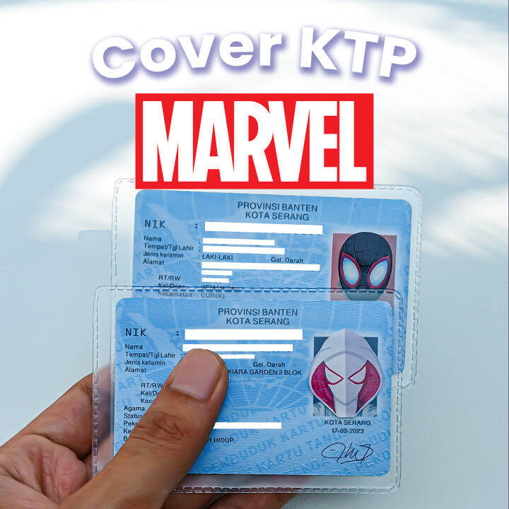 Cover KTP ID Card Couple Spiderman SIM pelindung Kartu Anti Gores ...