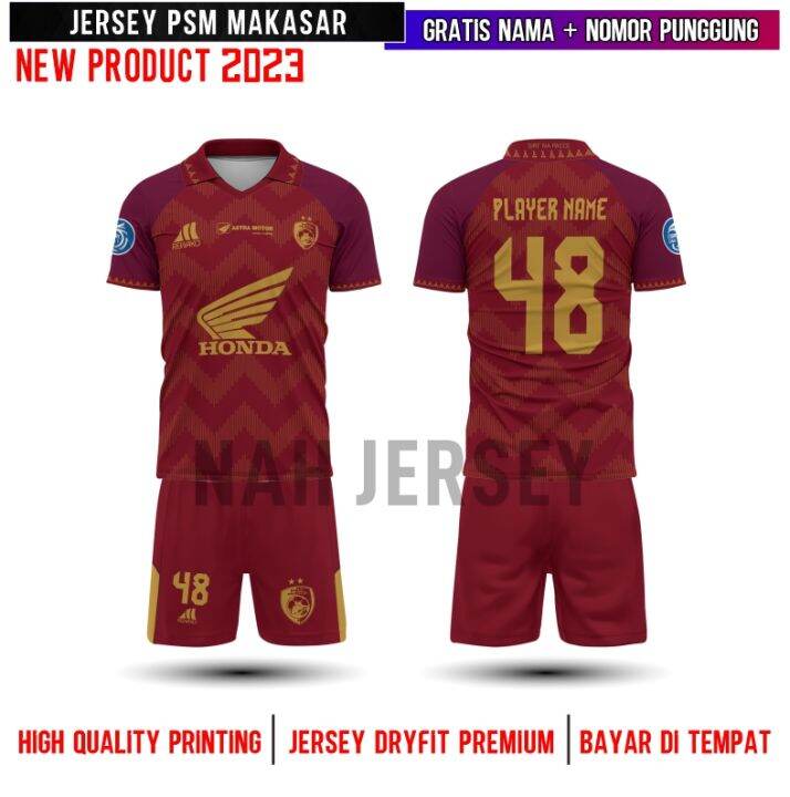 Jersey PSM Makasar Home 2023/2024 Premium Terbaru Gratis Nama dan Nomor Punggung | Lazada Indonesia