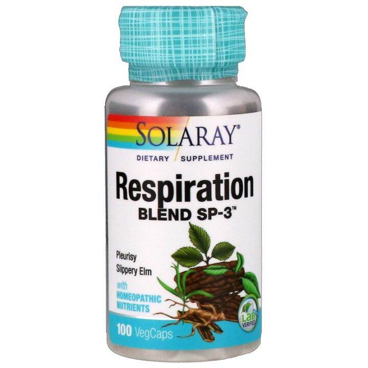 Solaray Respiration Blend SP3 875mg 100 VegCaps Food Supplement And ...