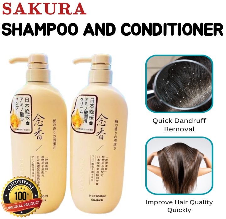 Japan Sakura Shampoo And Conditione Organic Shampoo Thick And Smooth